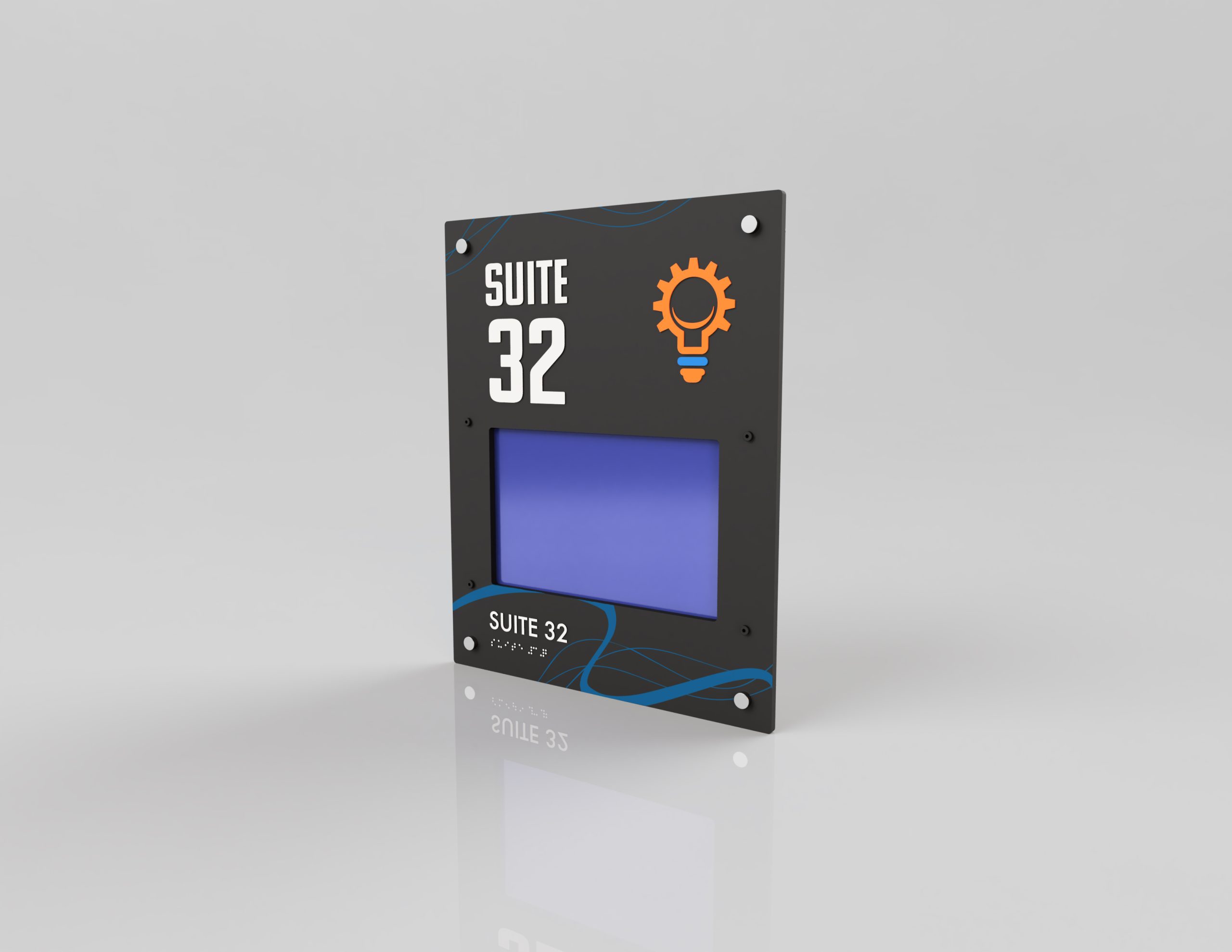 ADA-Compliant Digital Room Sign - Mega Media Industrial